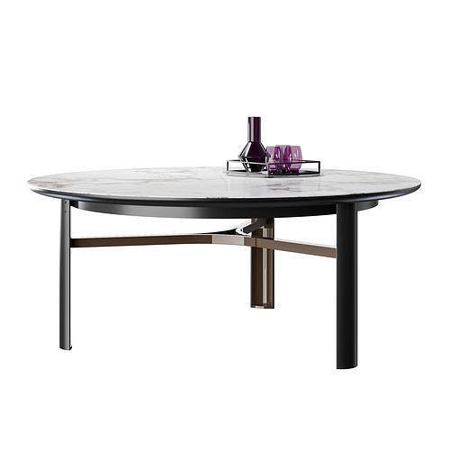 Minotti Dan round table 3D model | CGTrader