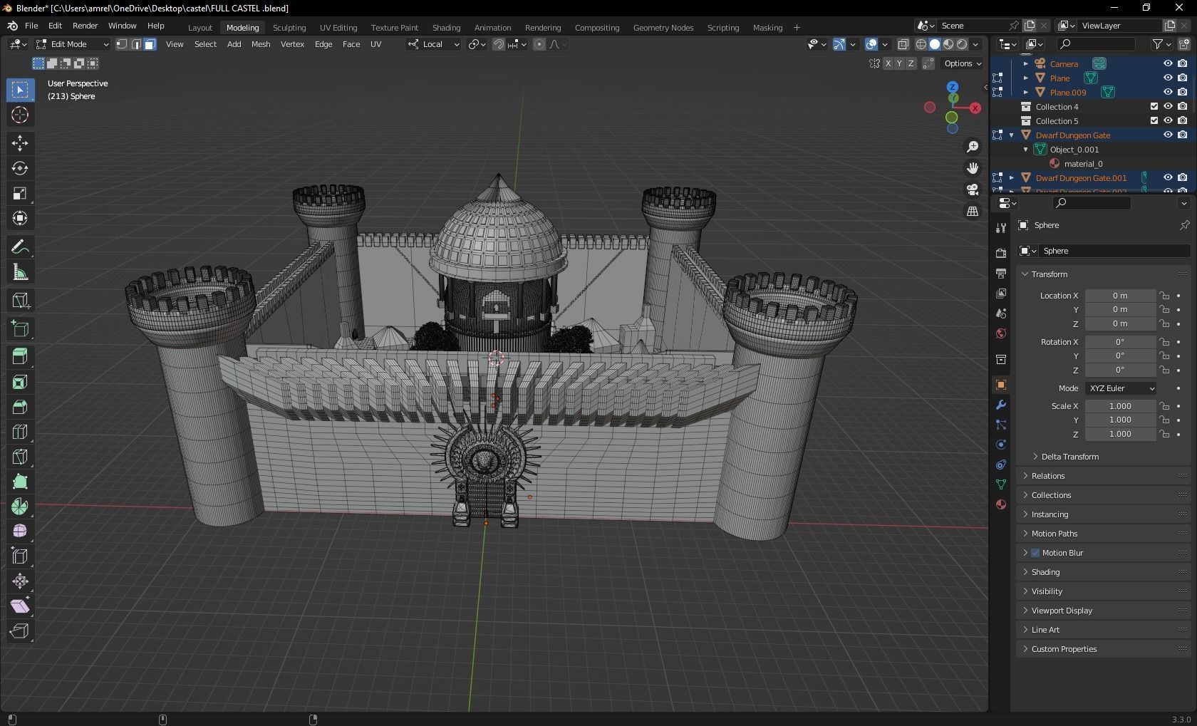 simple princess castle 3D model | CGTrader