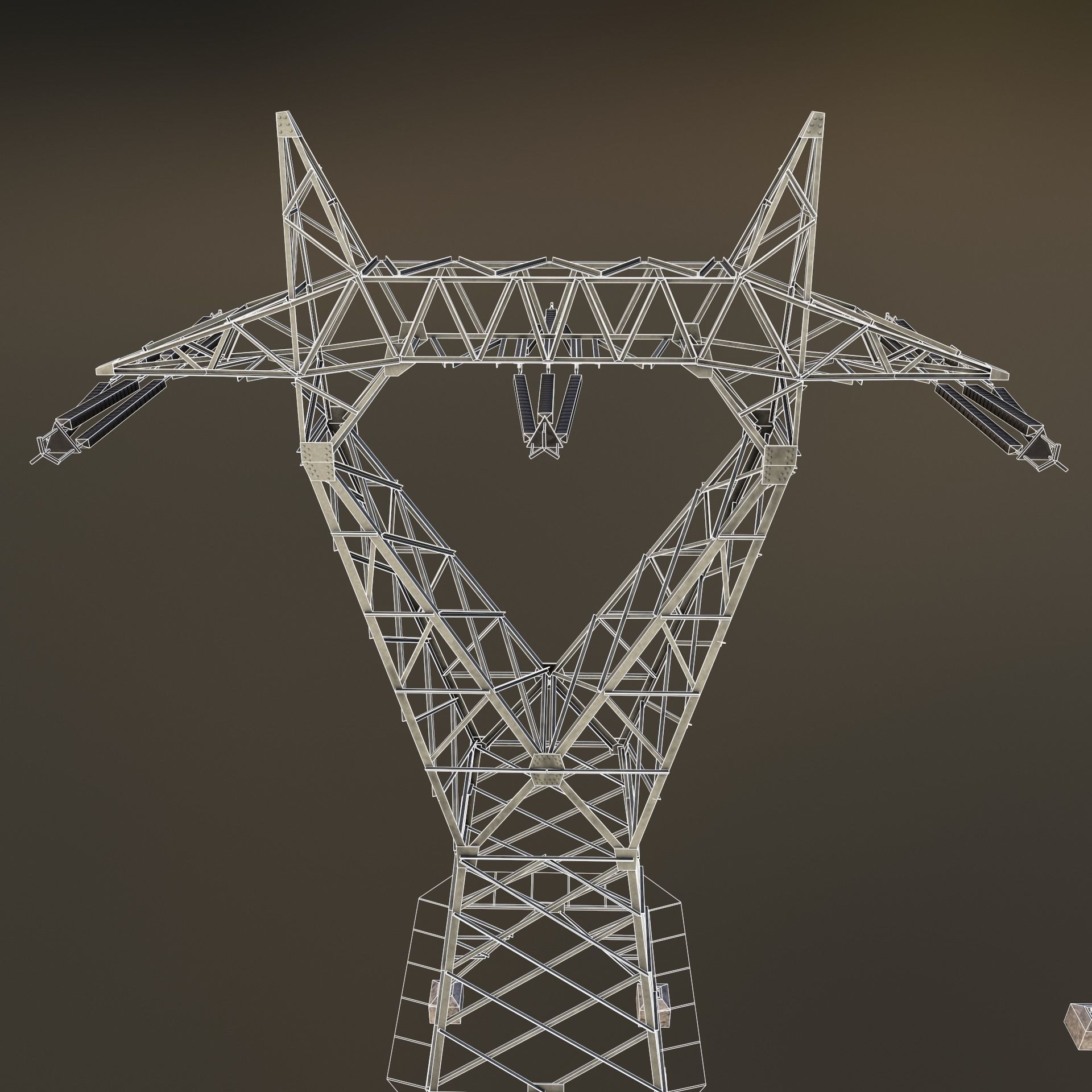 3D model High Voltage Transmission Lines 300KV and 500KV VR / AR / low ...