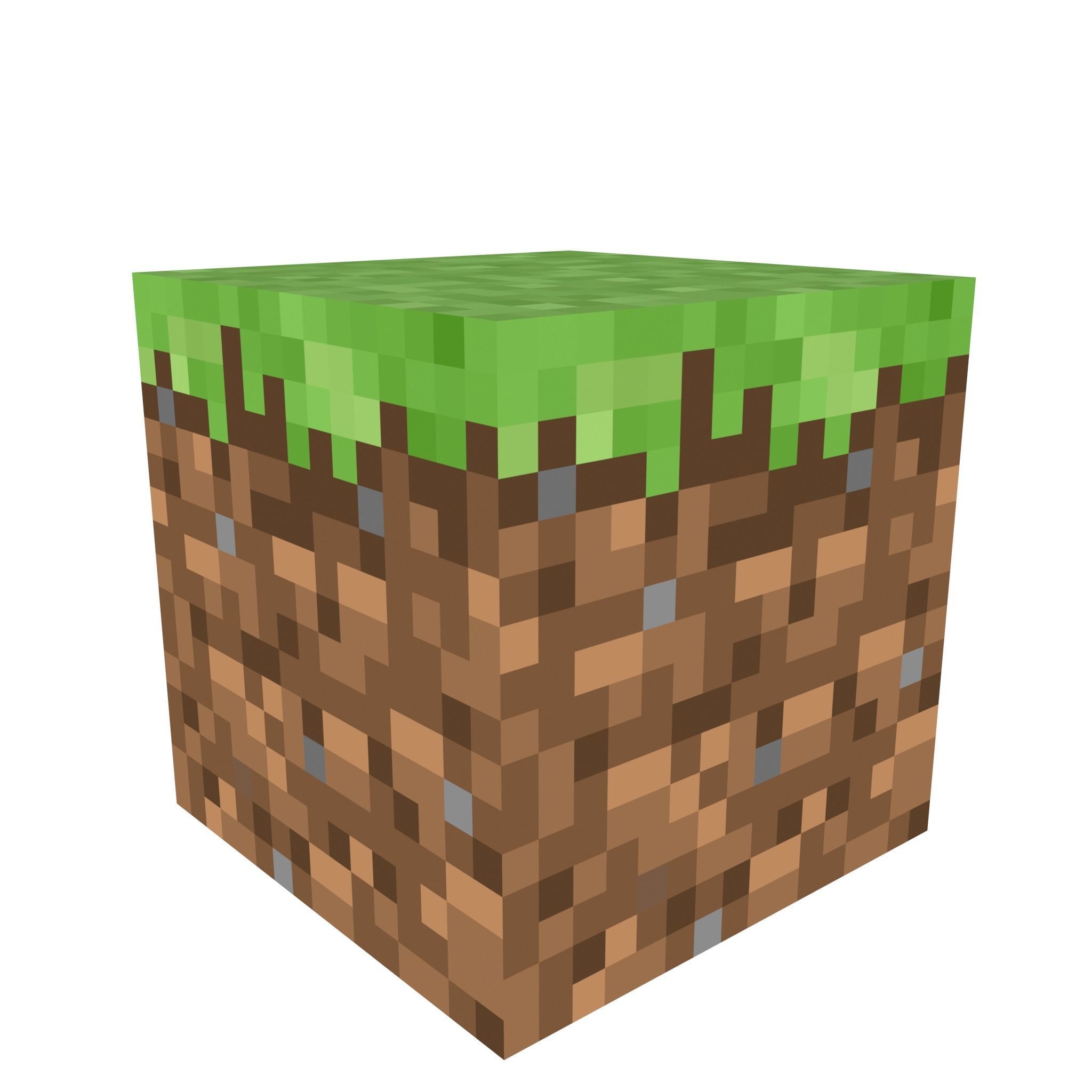 3D model MINECRAFT GRASS BLOCK MODEL LOW-POLY VR / AR / low-poly | CGTrader