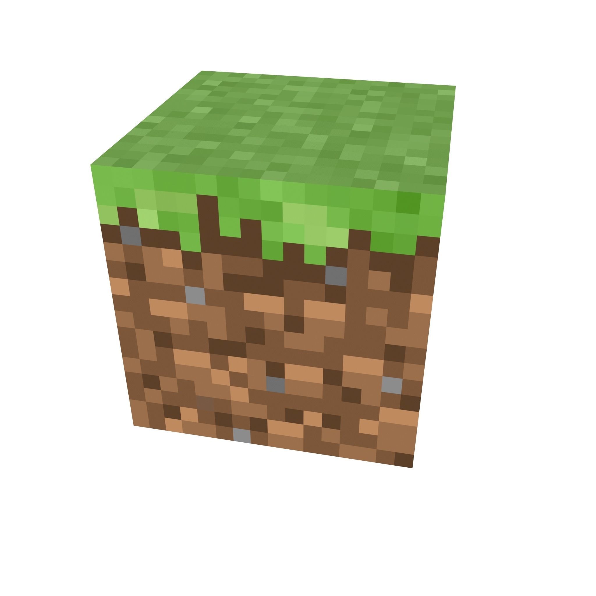 3D model MINECRAFT GRASS BLOCK MODEL LOW-POLY VR / AR / low-poly | CGTrader