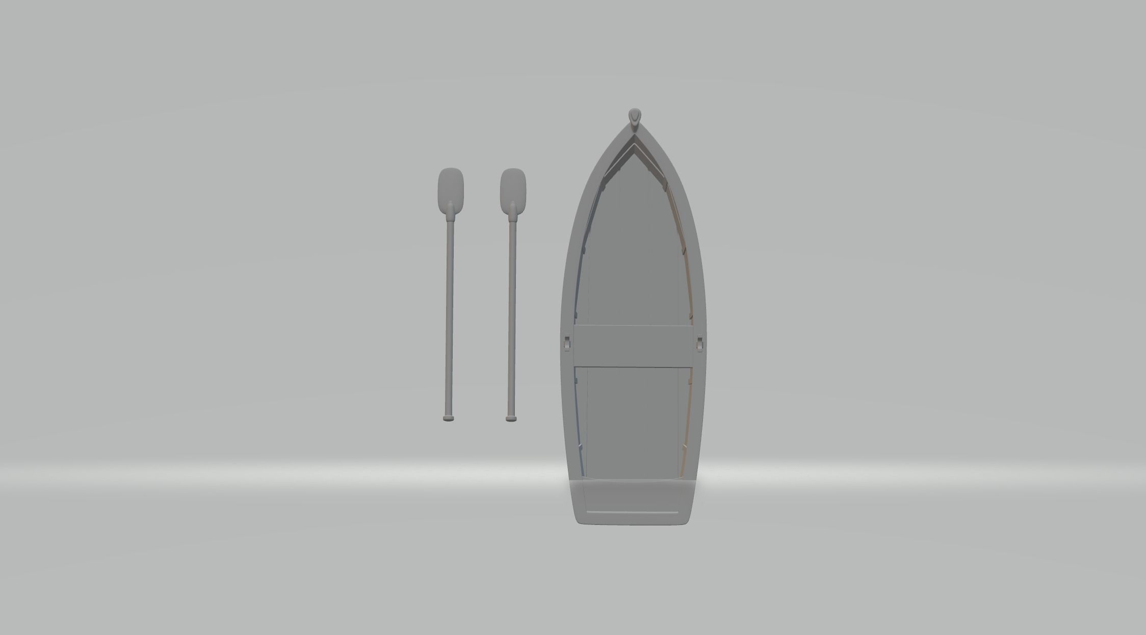 Boat and Oar 1 3D model 3D printable | CGTrader