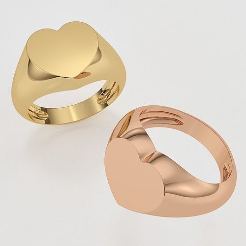 Heart ring 3D model 3D printable | CGTrader