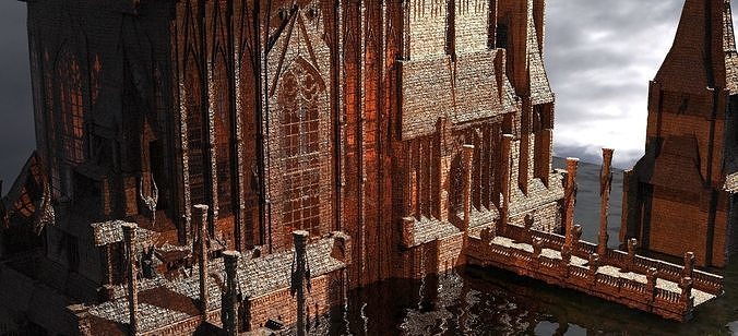 Lizard Cult Cathedral Massive Kit bash 3D model | CGTrader