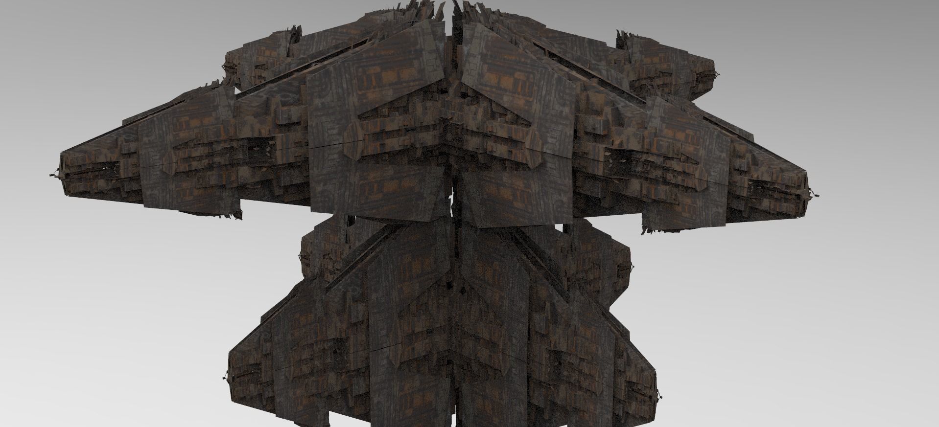 Sci-Fi City dystopia Mega city colony Pyramid Ship 3D model | CGTrader