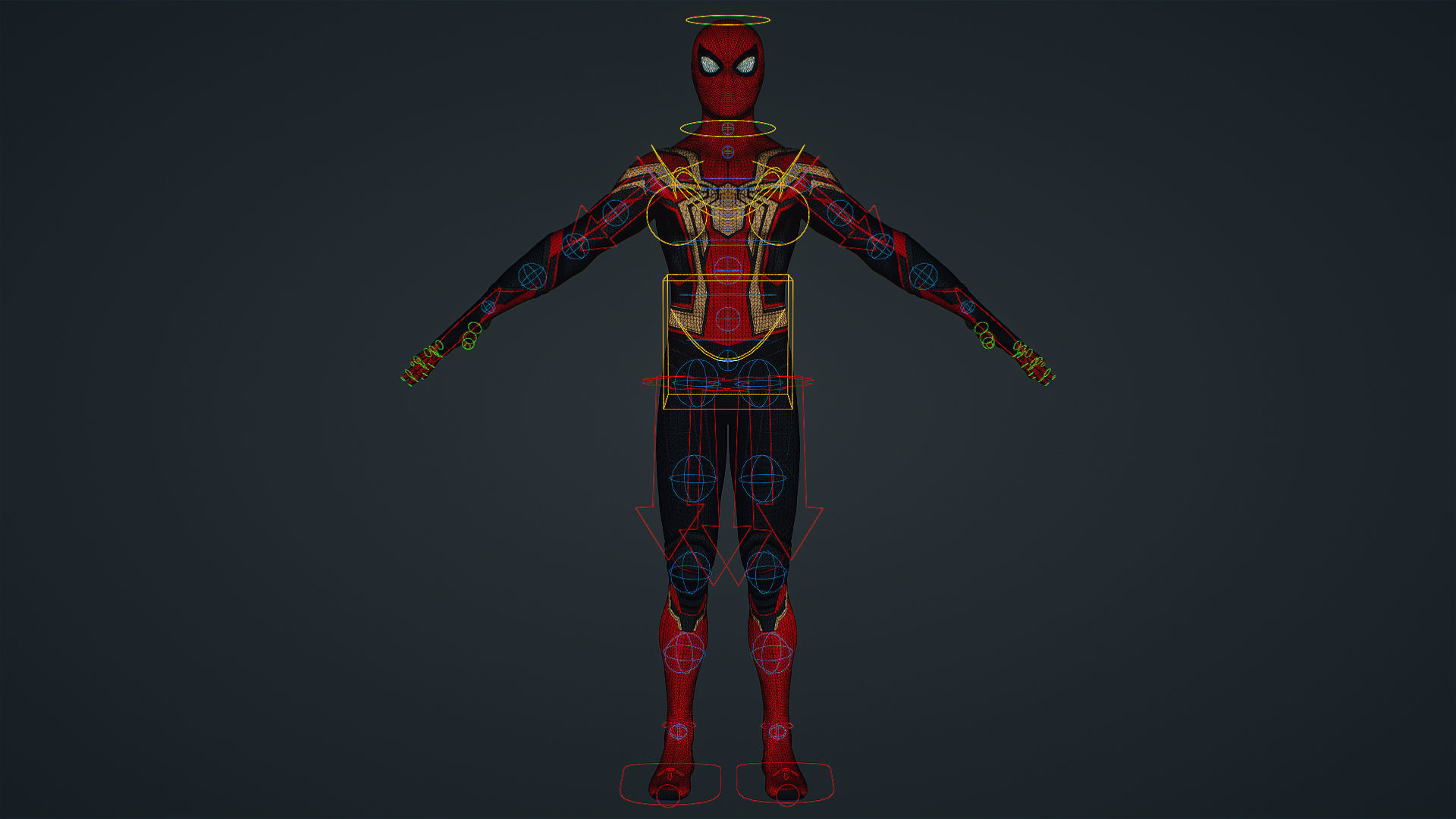 Spider-Man No Way Home Integrated Suit Rigged 3D Model for VFX 3D model ...