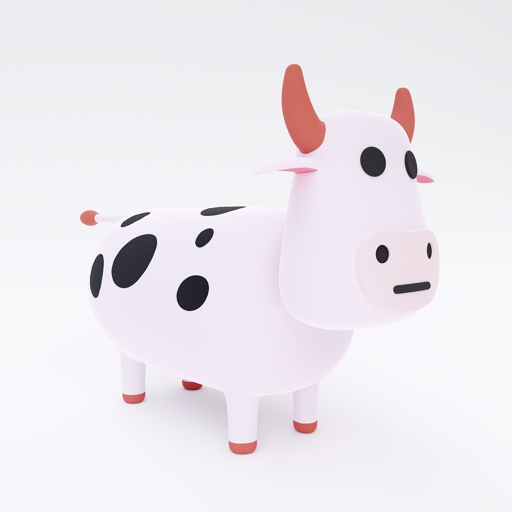 Cartoon cow 3d model 3D model | CGTrader