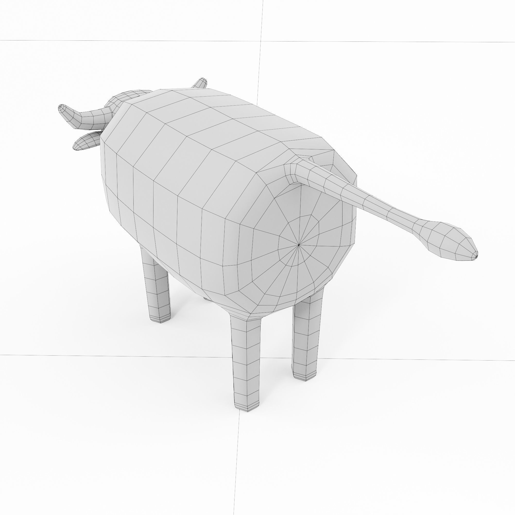 Cow cartoon 3d model 3D model | CGTrader