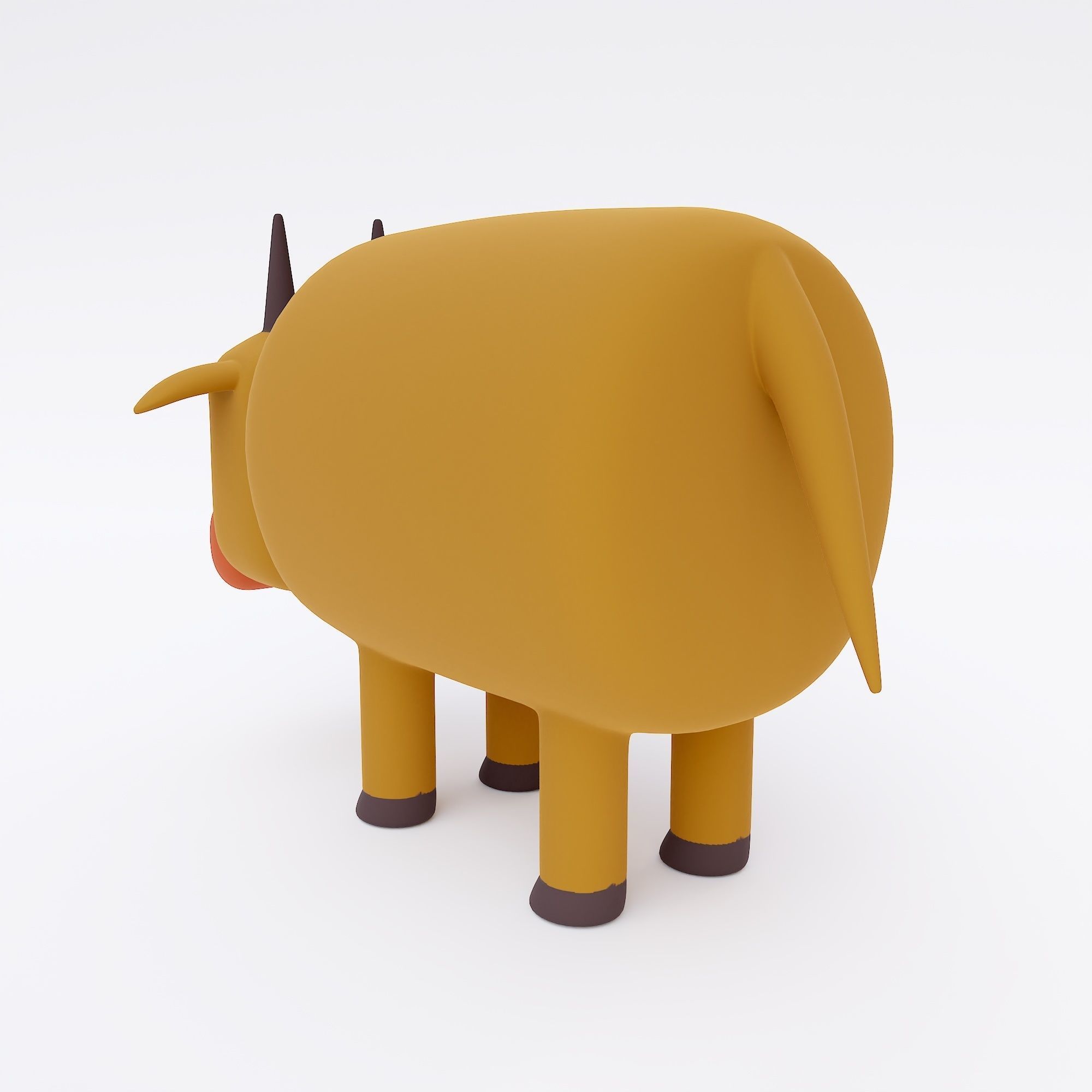 Toon cow animal 3d model 3D model | CGTrader