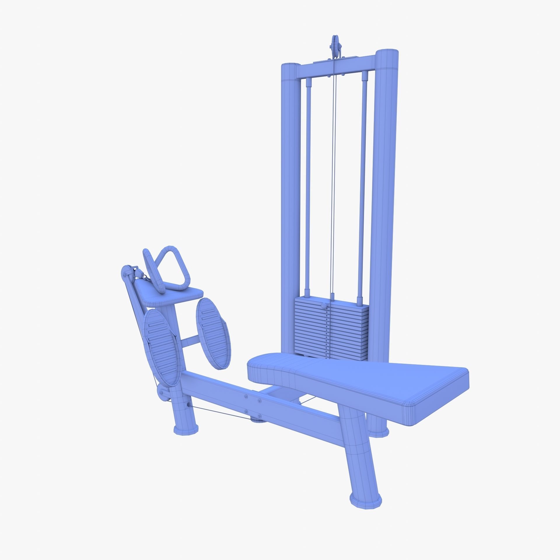 3D model Pulley row VR / AR / low-poly | CGTrader