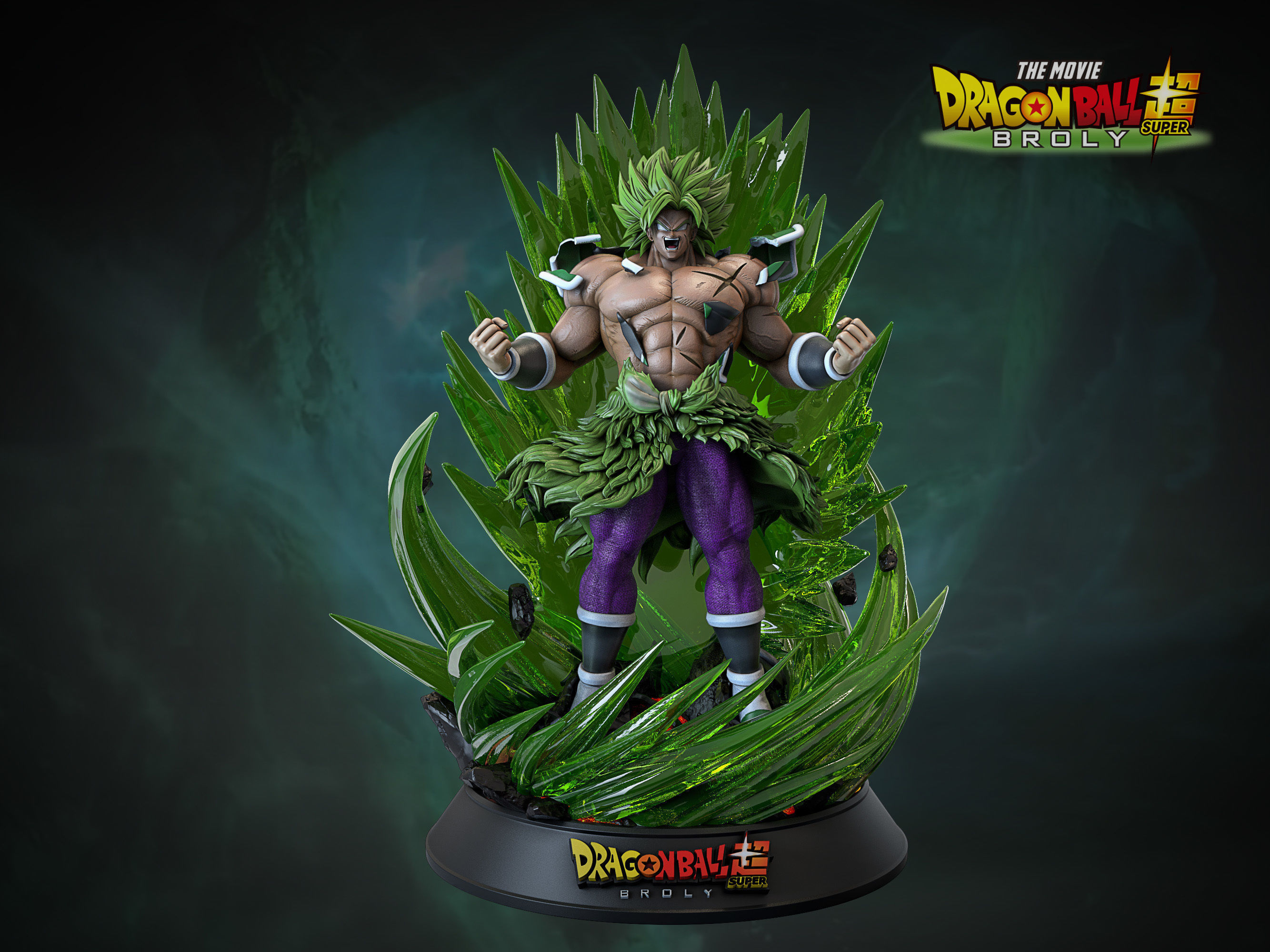 Super Saiyan Broly 3D model 3D printable | CGTrader