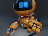 Cute Robot H-55 Yellow 3D model rigged | CGTrader