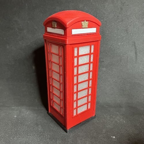 Vintage Telephone Box Gift and Jewellery Box 3D model 3D printable ...