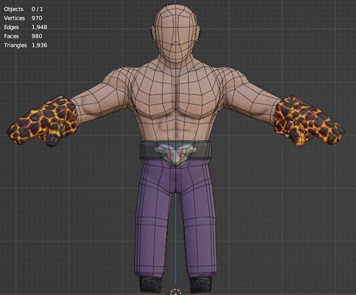 3D model 3d character Lava fist man VR / AR / low-poly | CGTrader
