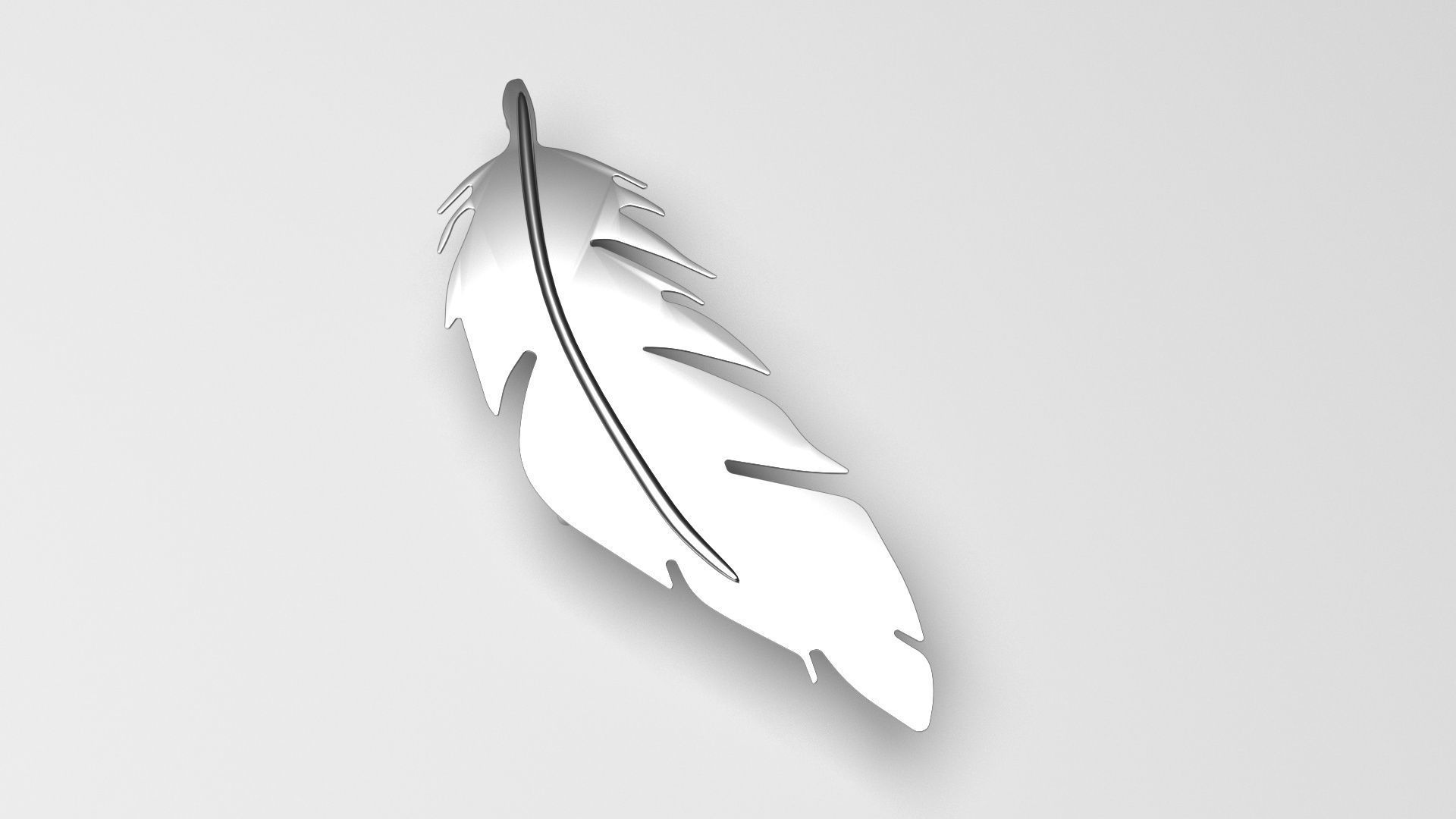 Feather Ear Cuff 3D model 3D printable | CGTrader