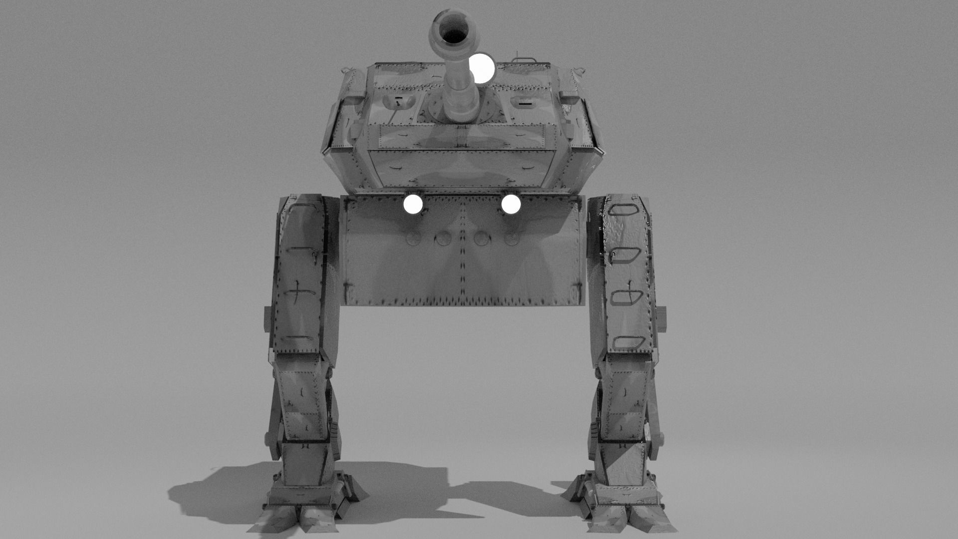 3D model Destroyer Mech Walker with RIG and LOWPOLY Winter Camo VR / AR ...