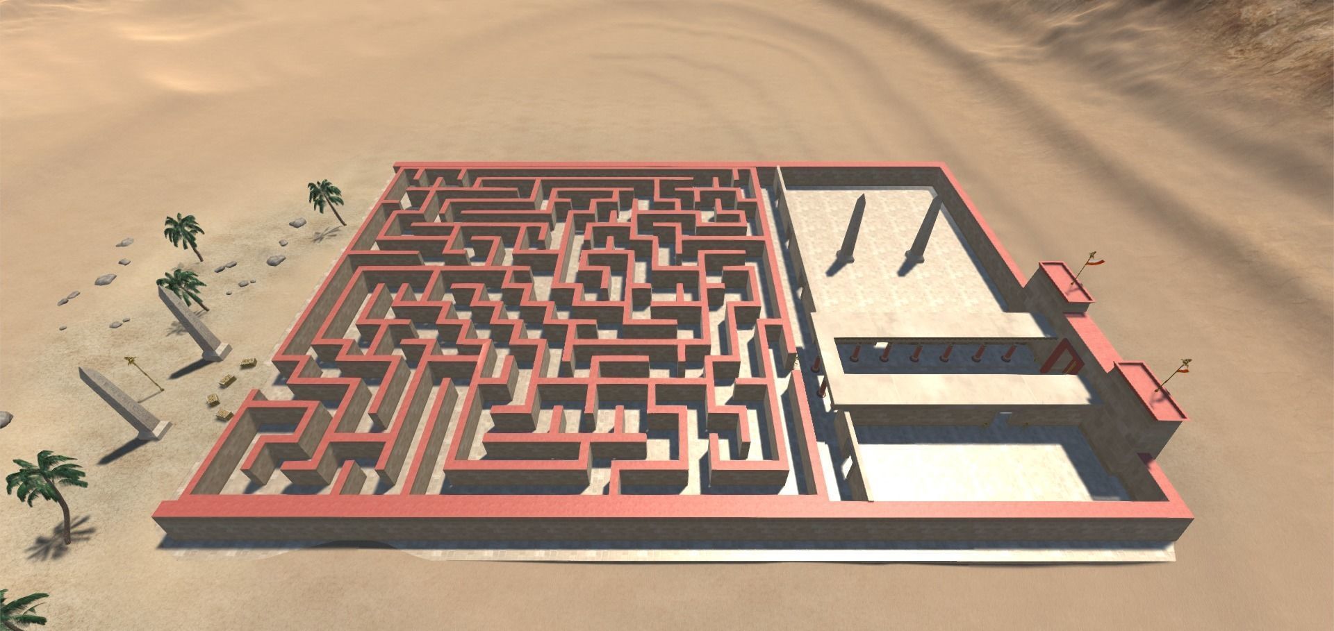 3D model Egyptian labyrinth VR VR / AR / low-poly | CGTrader
