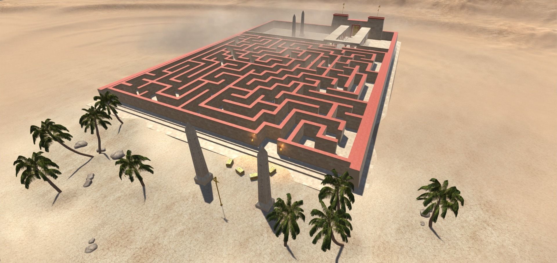 3D model Egyptian labyrinth VR VR / AR / low-poly | CGTrader