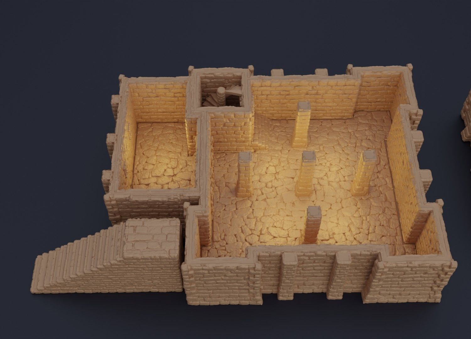 Old Norman Fort Tabletop Terrain 28 MM 3D model 3D printable | CGTrader