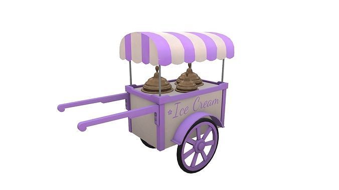 3D model Ice Cream Cart VR / AR / low-poly | CGTrader