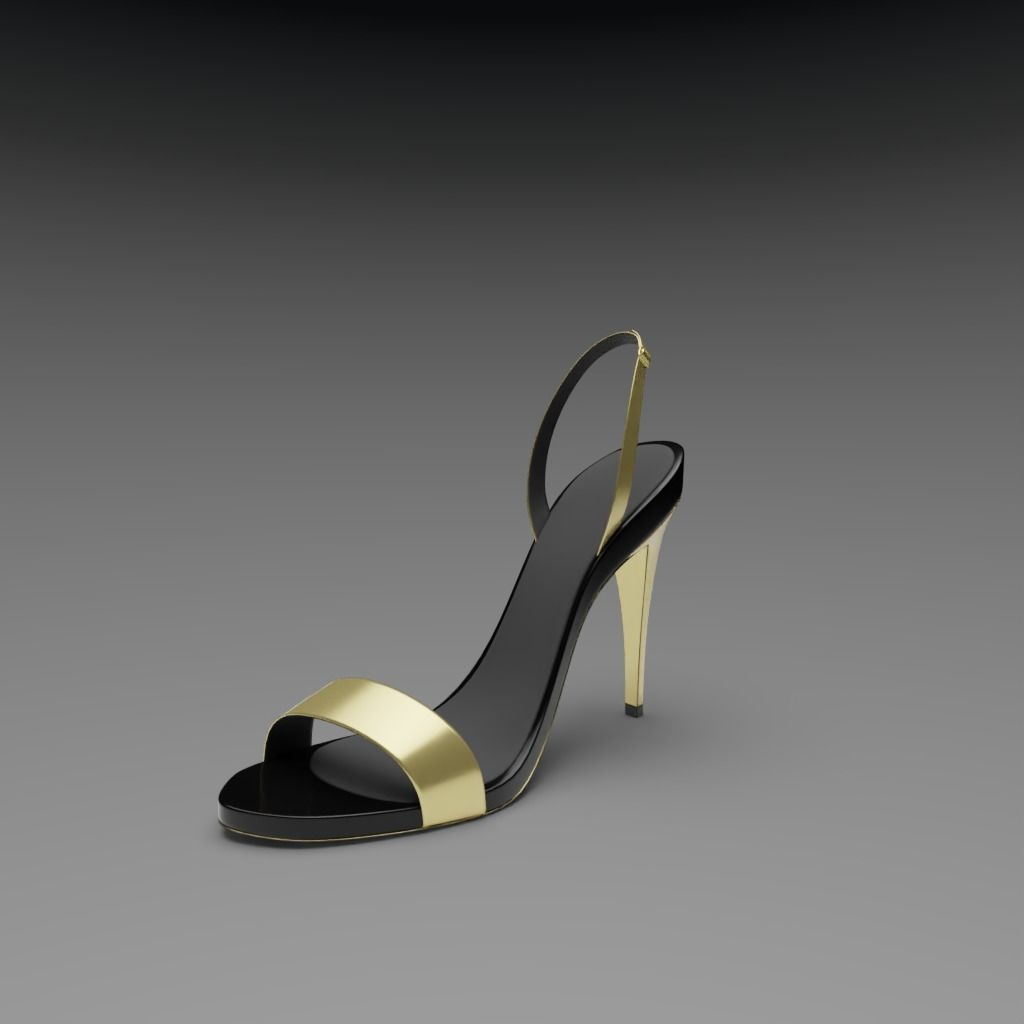 3D High Heels - Slingback Heels free 3D model | CGTrader