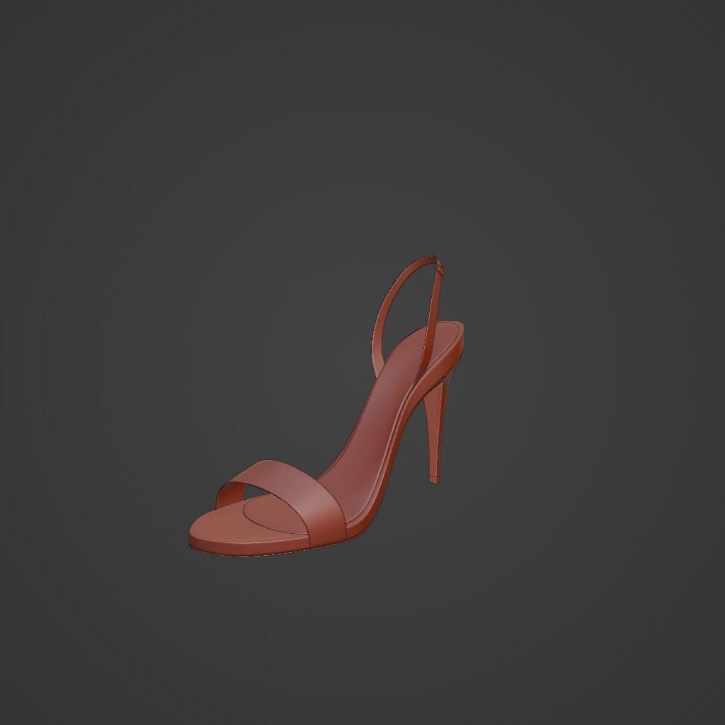 3D High Heels - Slingback Heels free 3D model | CGTrader