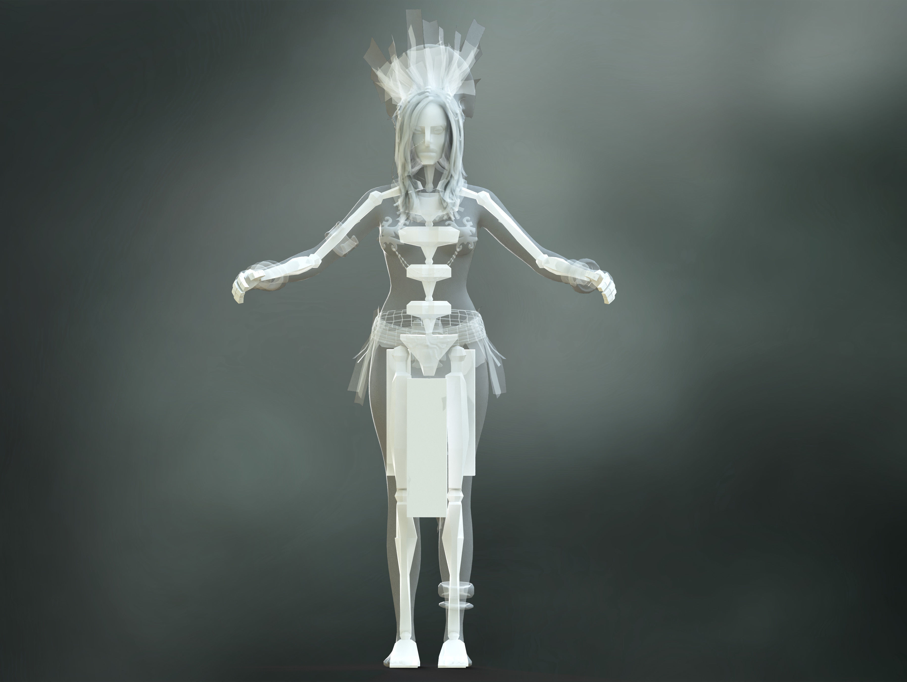 3D model Mayan Girl VR / AR / low-poly rigged | CGTrader