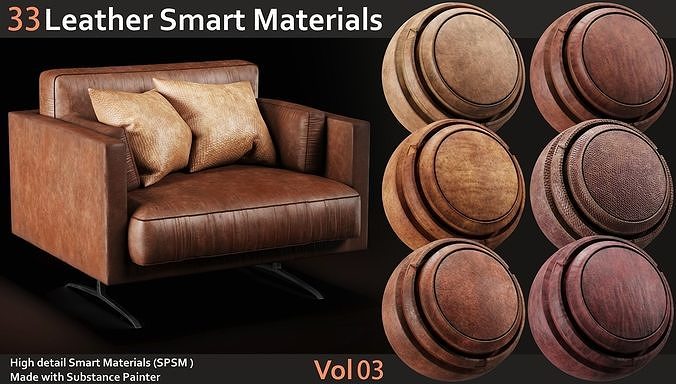 33 Leather Smart Materials Vol3 Texture | CGTrader