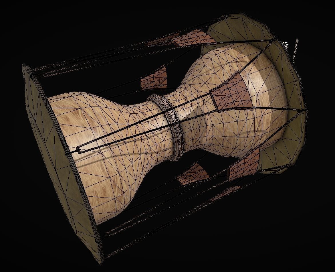 3D model Korean Traditional Instrument - Jangu VR / AR / low-poly ...