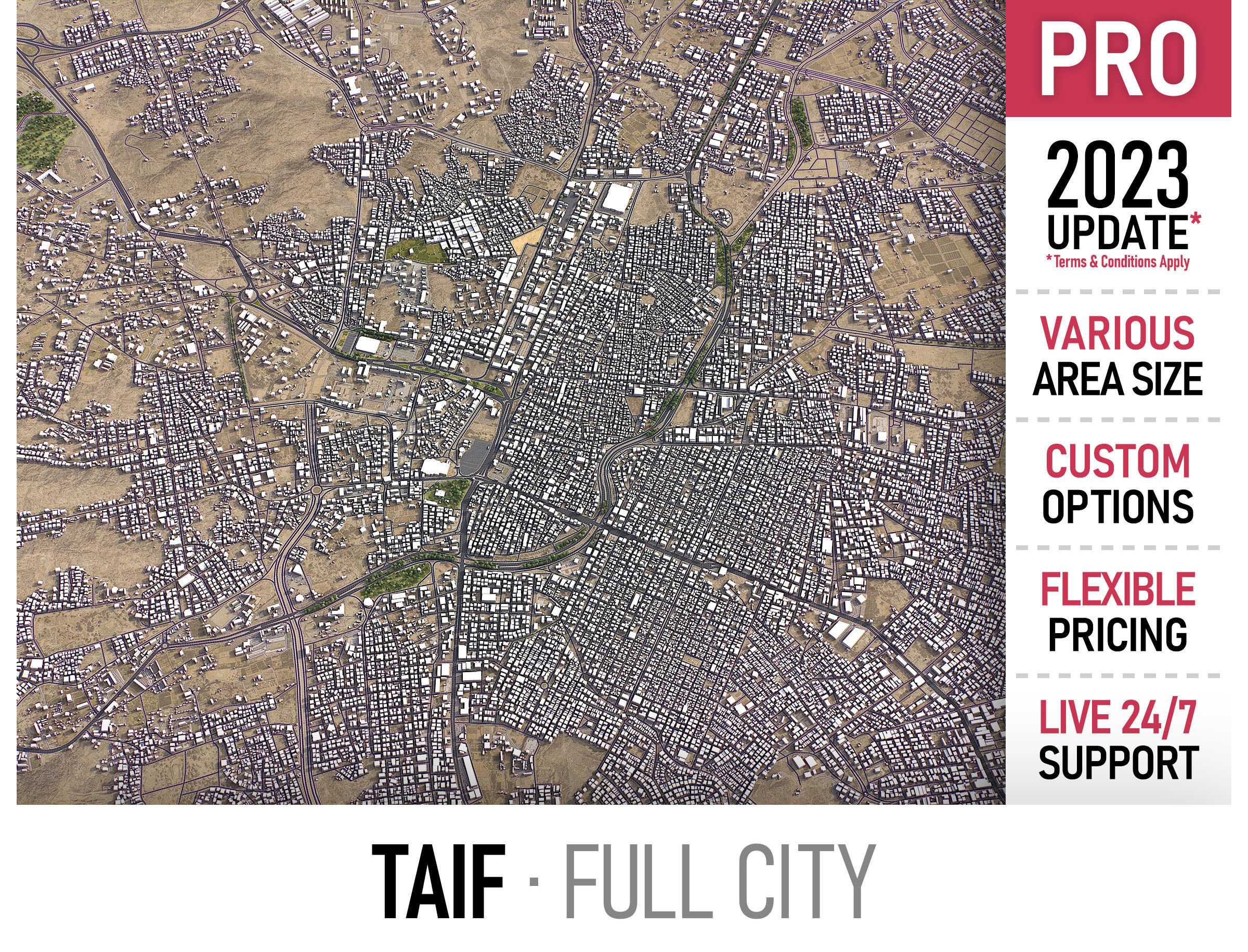 3D model Taif - city VR / AR / low-poly | CGTrader