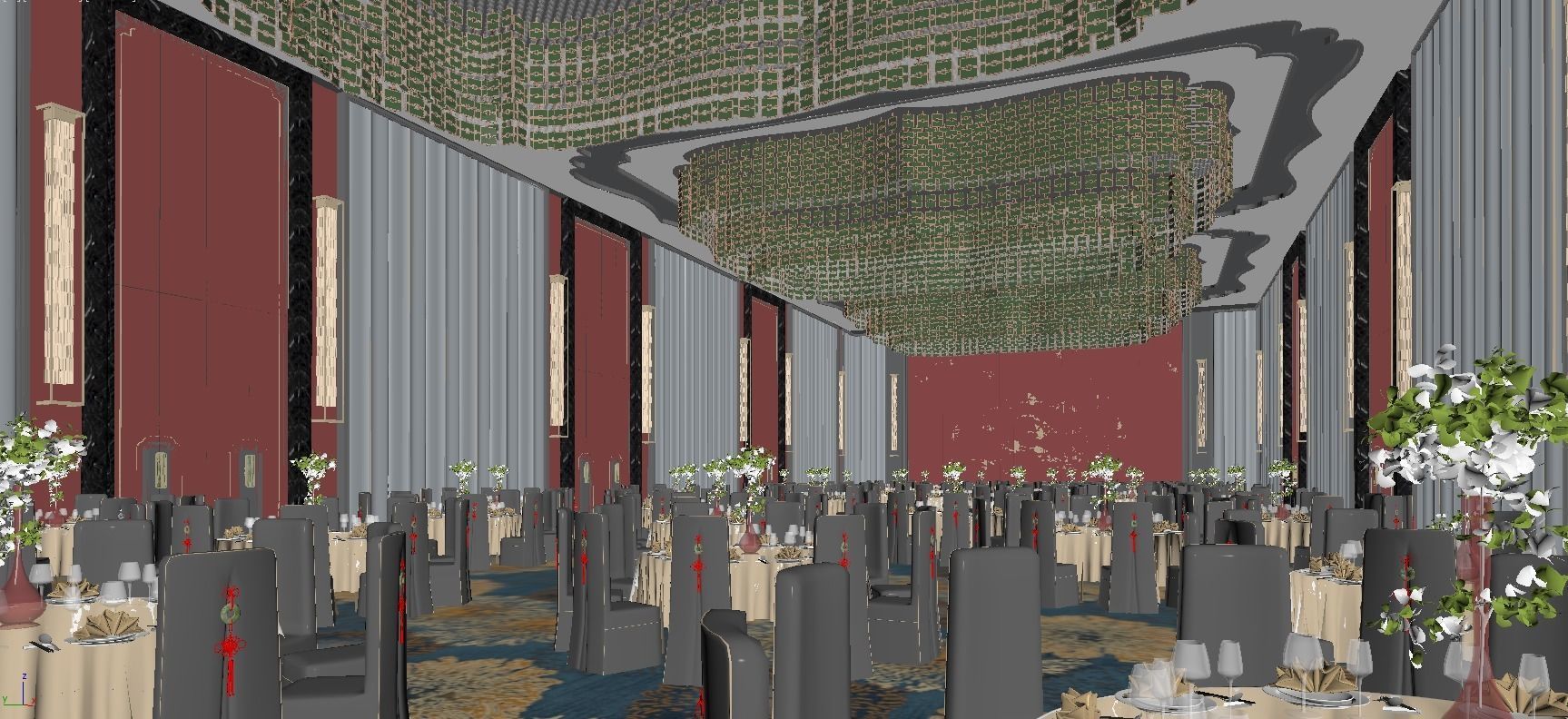 Ballroom shanghai banquet hall 3D model | CGTrader