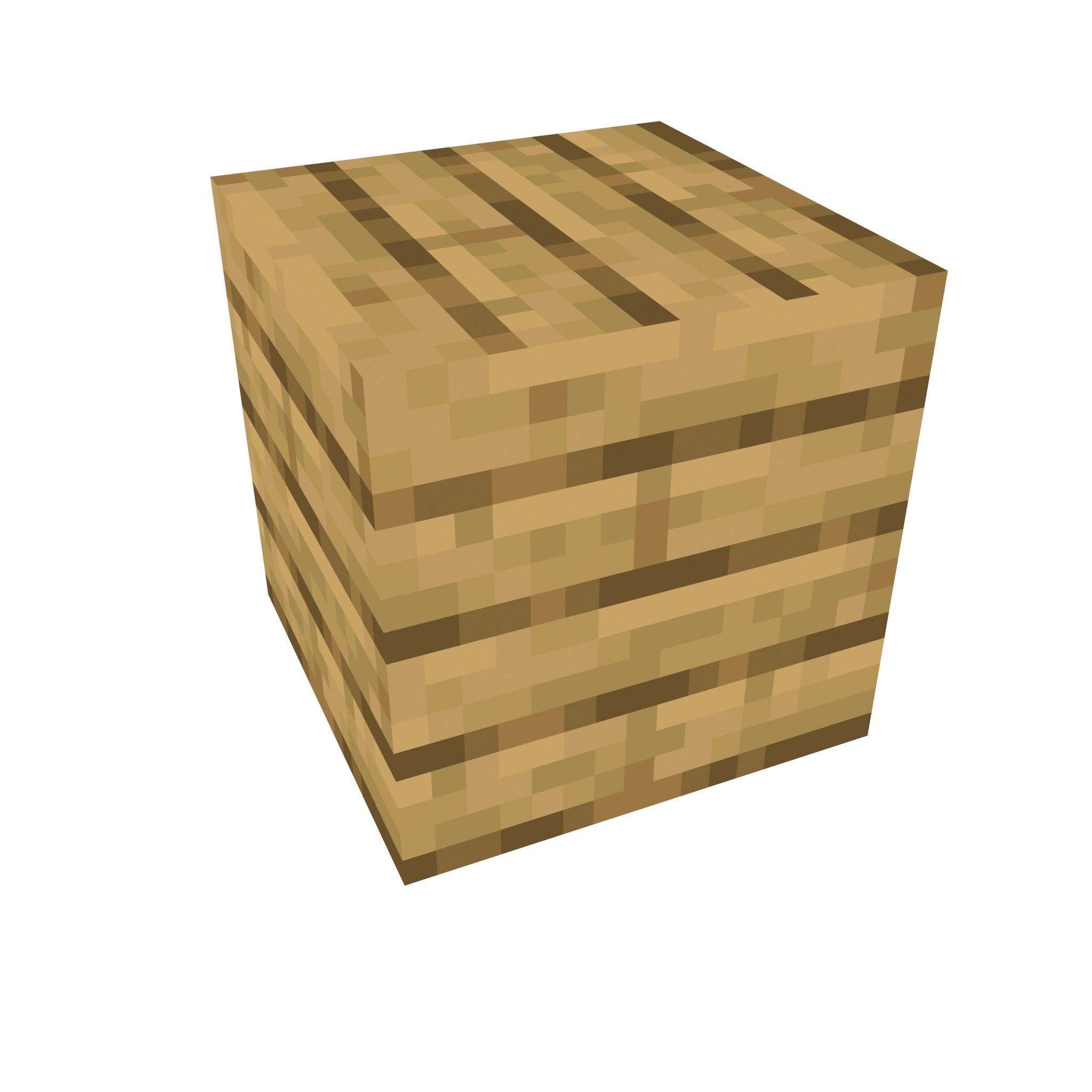 3D model MINECRAFT OAK-PLANKS BLOCK VR / AR / low-poly | CGTrader