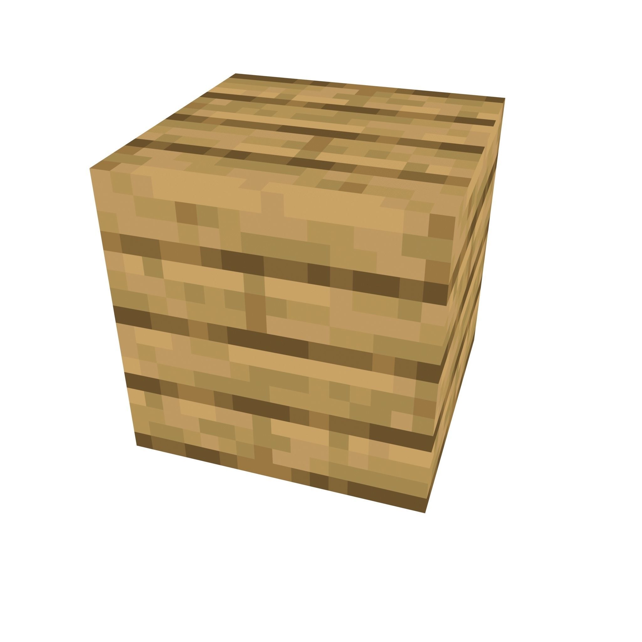 3D model MINECRAFT OAK-PLANKS BLOCK VR / AR / low-poly | CGTrader