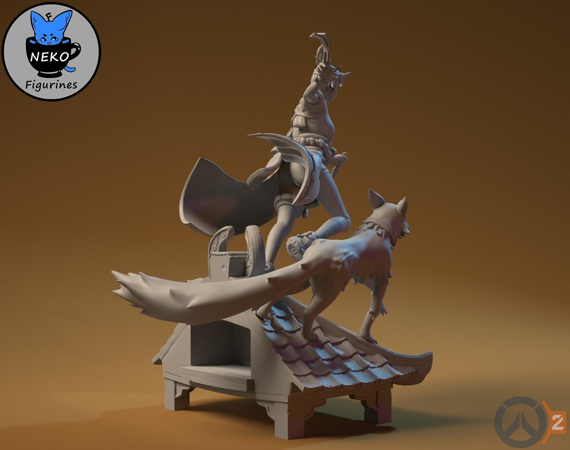 Kiriko OverWatch 2- STL Game Figurine for 3D Printing 3D model 3D ...