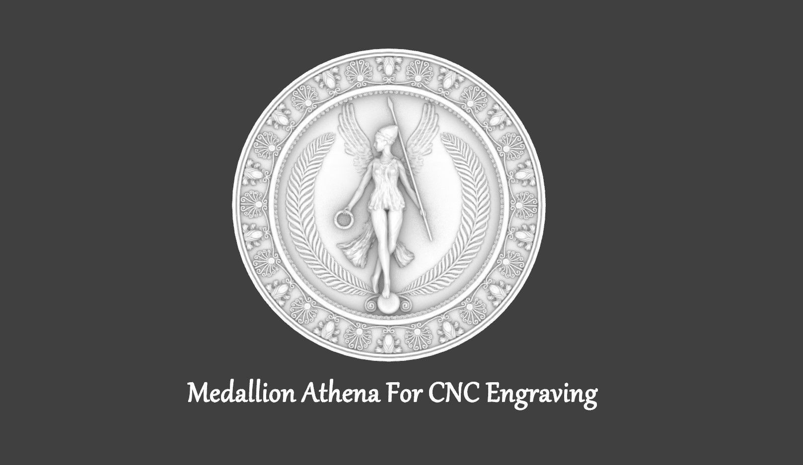 Athena Medallion CNC Engraving Design 3D model 3D printable | CGTrader