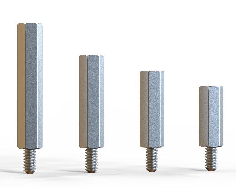 M4 Hexagonal Stud Connector Screw-Nut 3D model 3D printable | CGTrader
