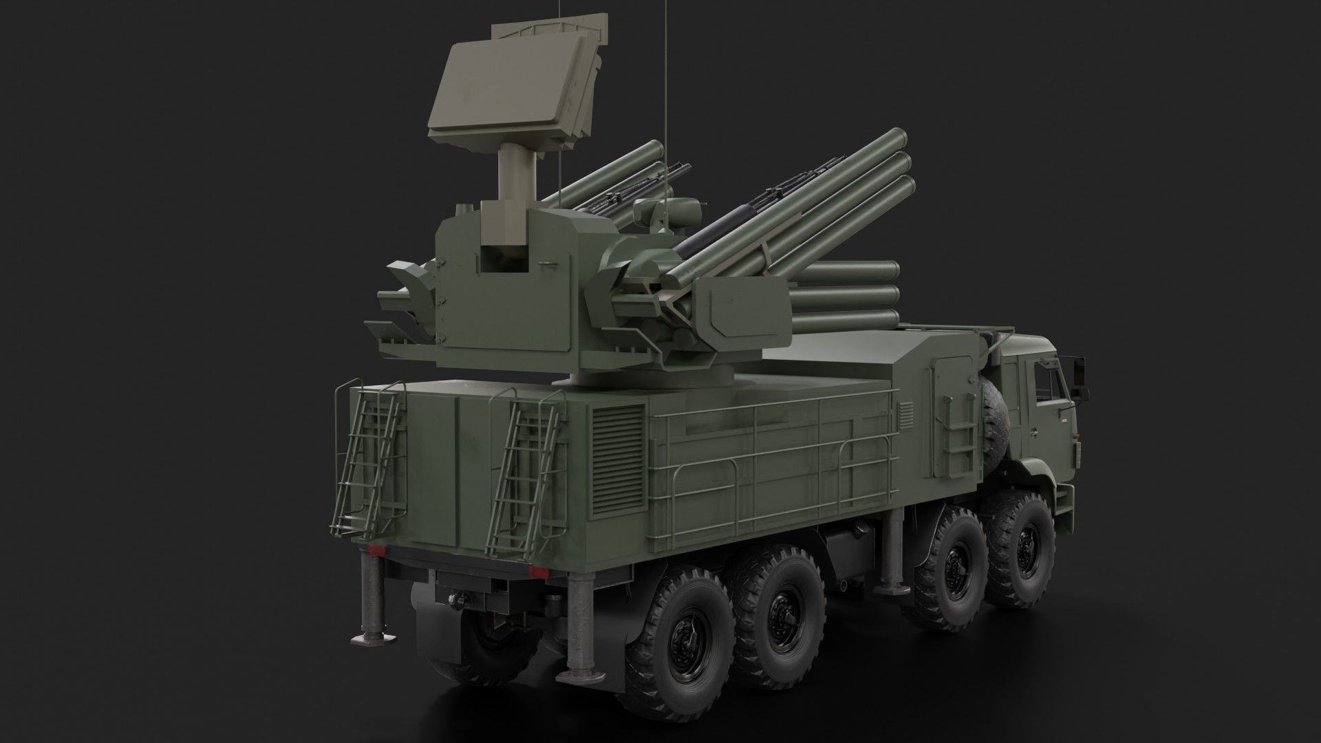 Pantsir missile system 3D model | CGTrader
