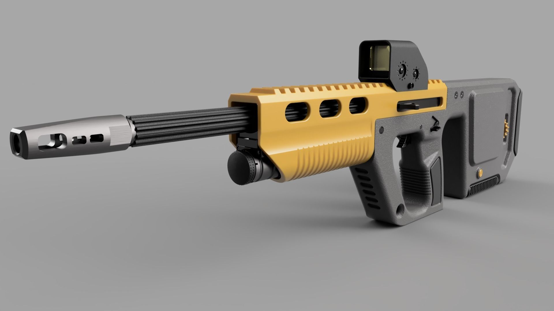 assault rifl weapon armament gun 3D model | CGTrader
