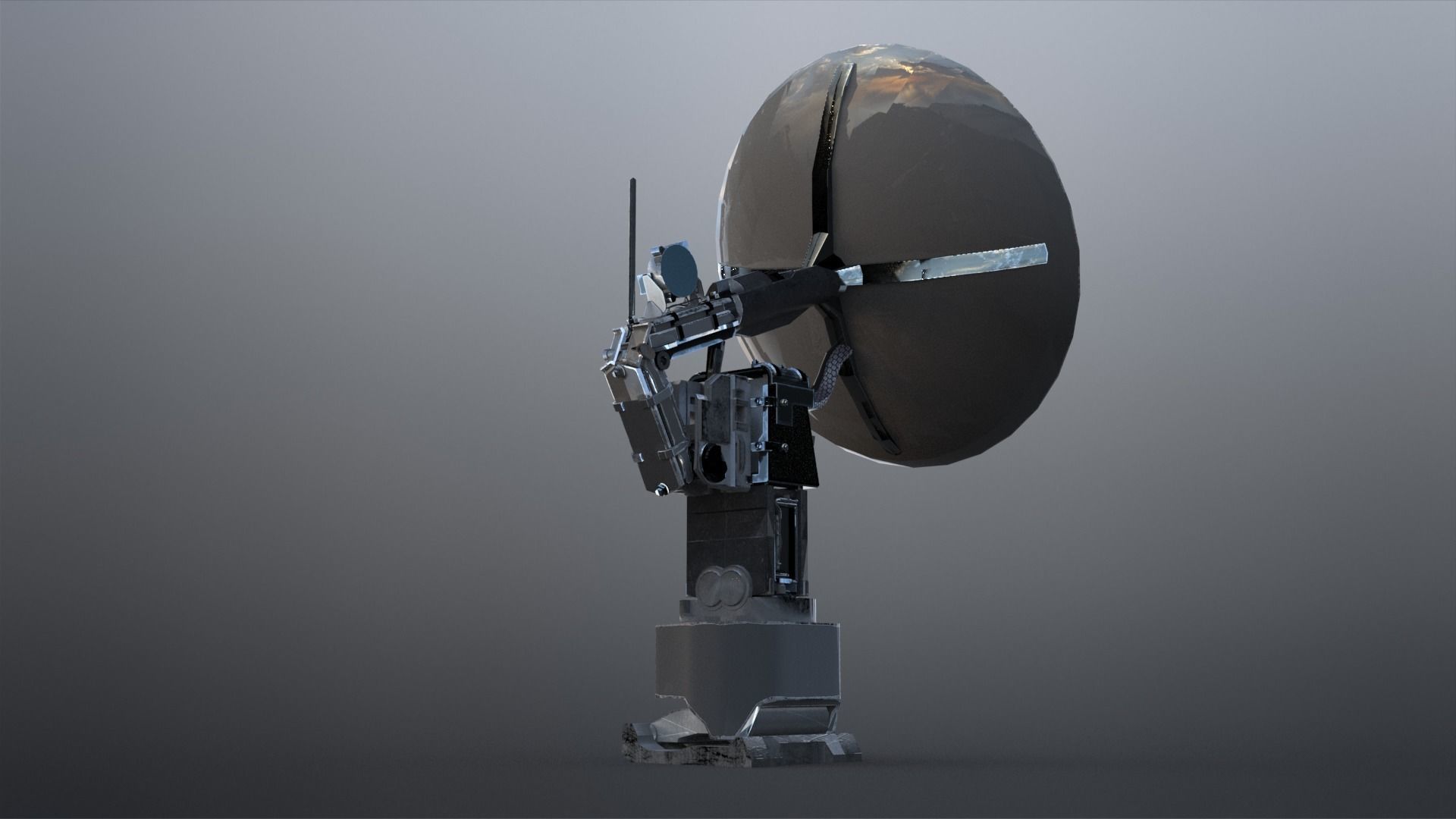 3D model SciFi Satellite Dish VR / AR / low-poly | CGTrader