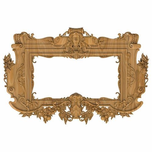 Carved picture frame STL 3D model | CGTrader