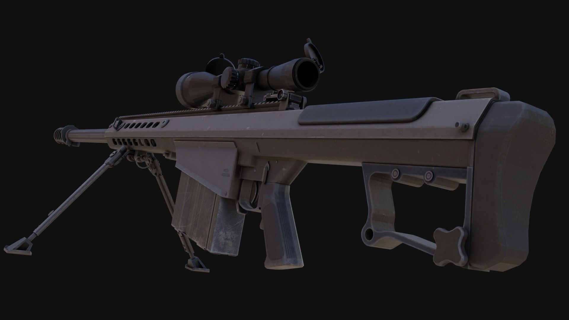 3D model The ultimate M107 Sniper Game-ready Model 2K PBR Texture VR ...