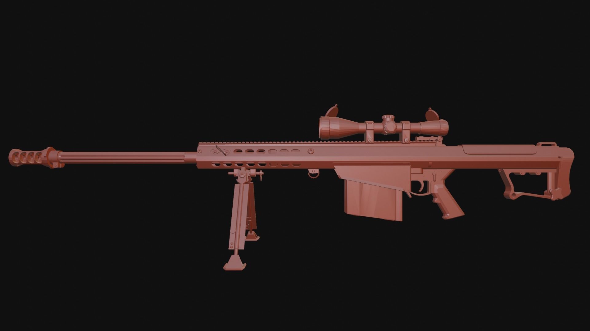 3D model The ultimate M107 Sniper Game-ready Model 2K PBR Texture VR ...