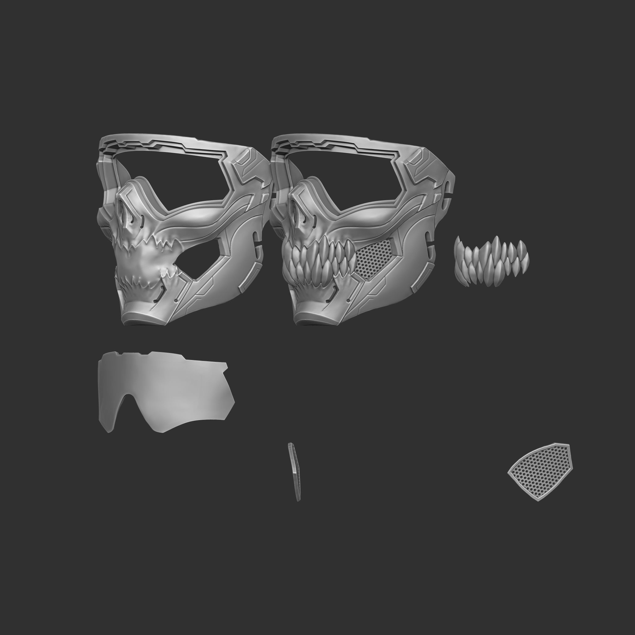 Prot Mask Combo v-01 02 3D model 3D printable | CGTrader
