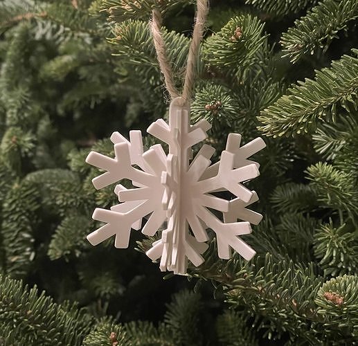 Snowflake Ornament 3D model 3D printable | CGTrader