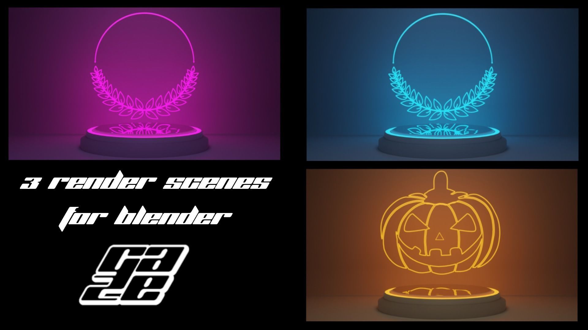 Showcase scene for blender 3D model | CGTrader