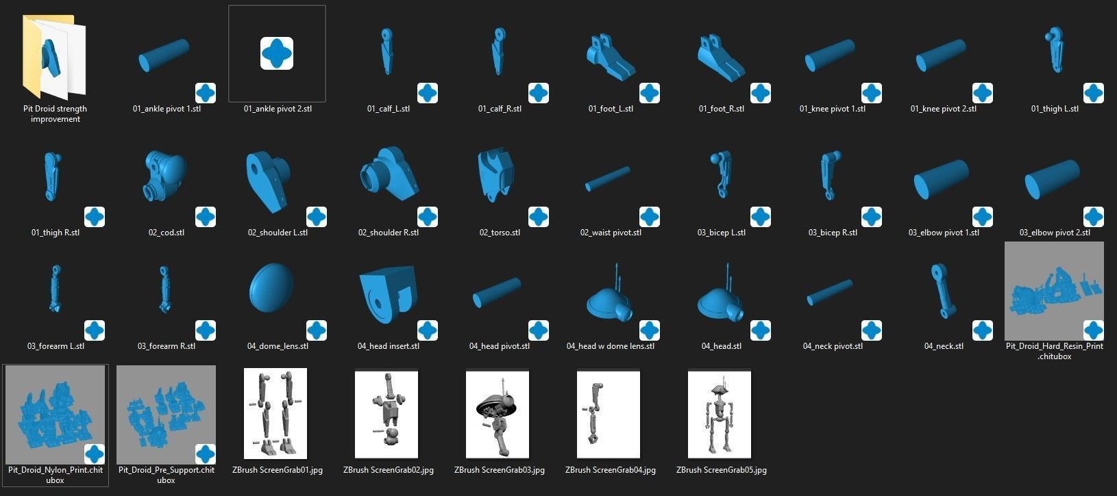 Pit Droid Articulation One12 Scale 3D files 3D model 3D printable ...