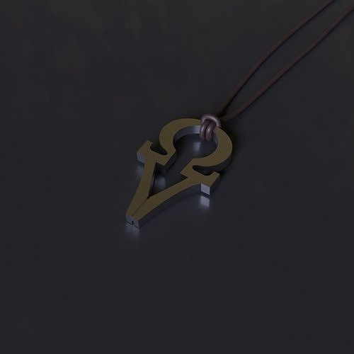 Alpha and Omega necklace 3D print model 3D model 3D printable | CGTrader