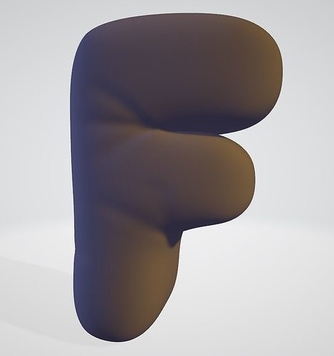 Balloon Letter F free 3D model | CGTrader