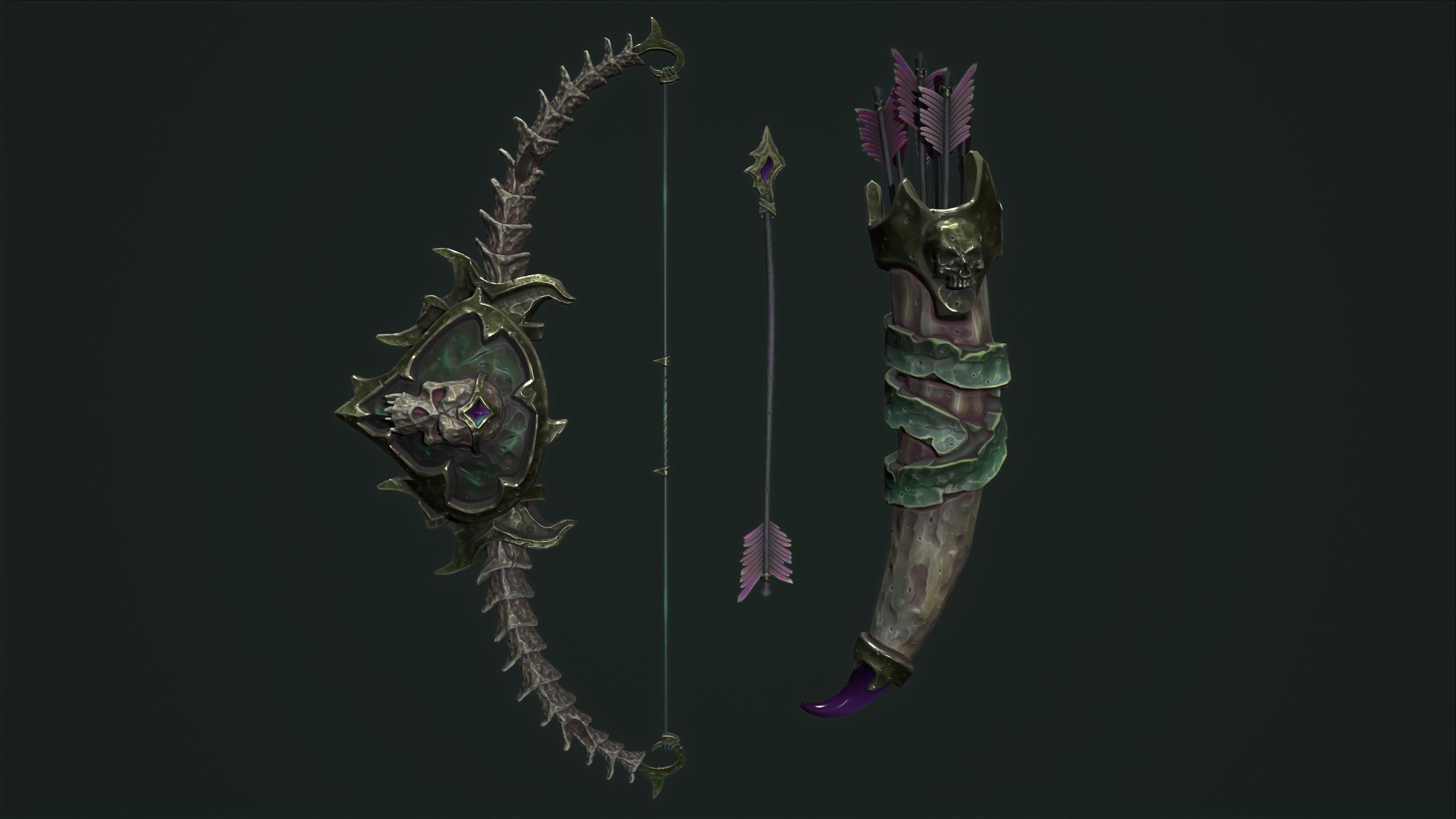3D model Fantasy undead weapons VR / AR / low-poly | CGTrader