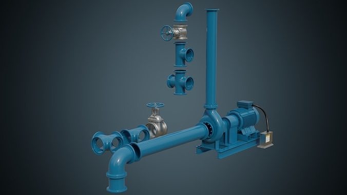 3D model Water Pump 3A VR / AR / low-poly | CGTrader